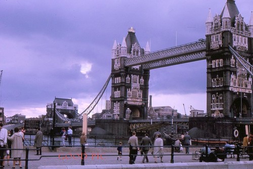 #J26-Vintage 35mm Slide Photo- Tower Bridge- London England- Bus- 1963 ...