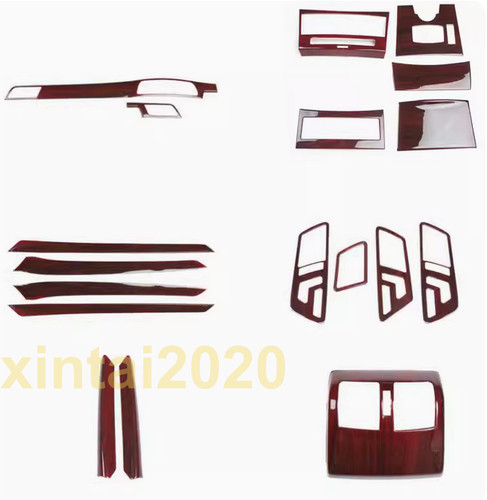 Red Wood Grain Full Car Interior Kit Cover Trim For Benz E-Class W212 ...
