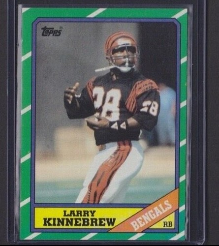 1986 TOPPS LARRY KINNEBREW #257 BENGALS TENNESSEE STATE PACK FRESH NM ...