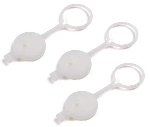 Genuine OEM Set of 3 Washer Reservoir Cap with Leash - Natural For BMW ...