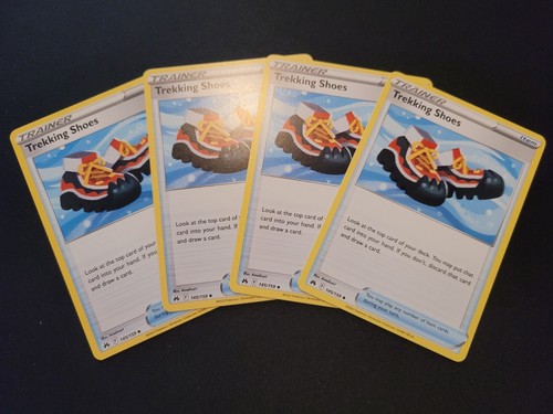 4x Trekking Shoes Playset Trainer Card 145/159 Crown Zenith Pokemon TCG ...