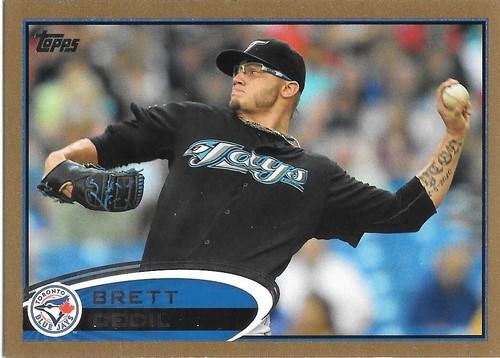 2012 Topps Series 1 BRETT CELCIL Gold Parallel #/2012 - BLUE JAYS - #86 ...