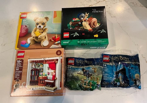 MASSIVE LEGO GWP LOT: 40763 Teddy Bear, 40788 Friendly Snails, 40766 ...