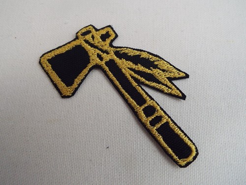 Black Gold Tomahawk Hatchet Embroidery Iron-on Patch | eBay