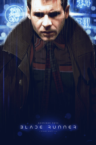 Blade Runner Movie Harrison Ford Yvan Quinet Poster Giclee 24x36 Mondo ...