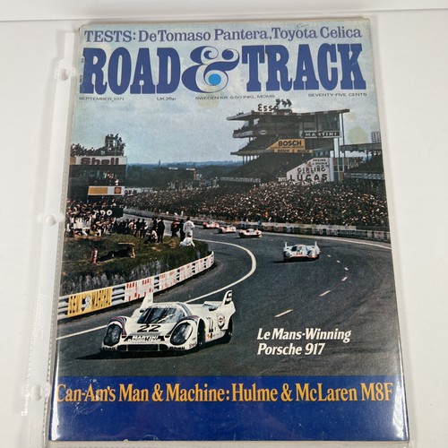 ROAD & TRACK MAGAZINE VOL. 23 #1 SEPTEMBER 1971 (VG) CAN-AM'S MAN AND ...