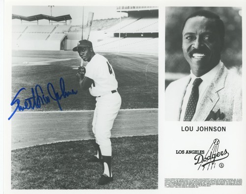 Sweet Lou Johnson - MLB Baseball, Los Angeles Dodgers - Autographed ...