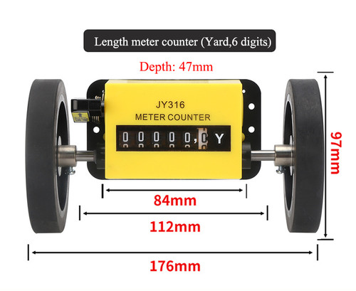 Length meter counter wire cable hose ribbon rope measuring tool Metric ...