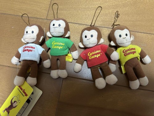 Curious George Keychain 4pc 7 Colors T-Shirt Mascot | eBay