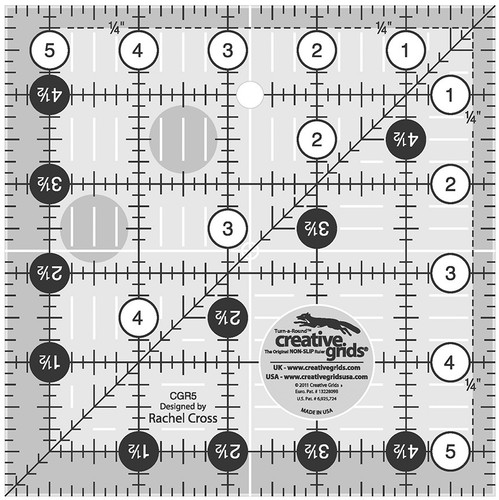 Creative Grids 5 1/2" Square Ruler Sewing and Quilting Ruler CGR5 | eBay