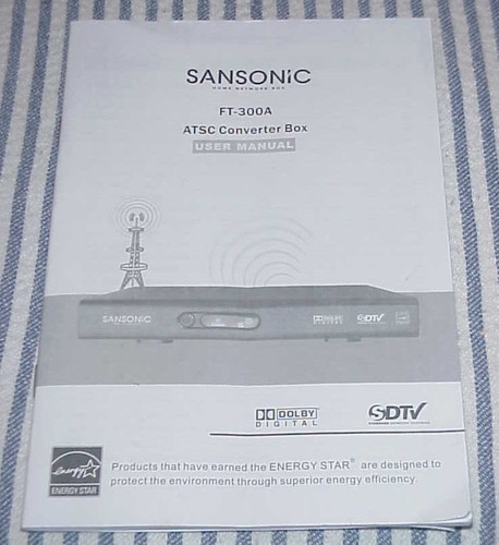 USER MANUAL for Sansonic FT-300A ATSC Converter Box | eBay