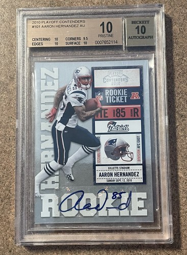 2010 Playoff Contenders Aaron Hernandez Rookie/Auto Card!! | eBay