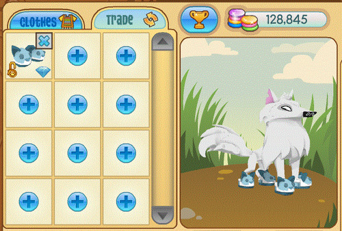 Frosty Snow Leopard Slippers Animal Jam Classic AJC ((READ DESCRIPTION ...