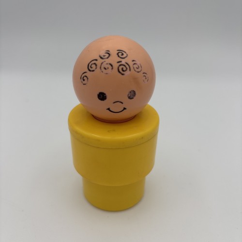 Fisher Price Little People Jumbo Yellow Man Figure 3 1/2" Vintage 1970s ...