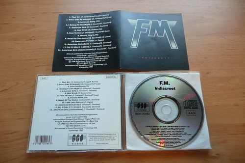 @ CD FM - INDISCREET / BGO RECORDS 1993 ORG / RARE MELODIC AOR UK STEVE OVERLAND | eBay