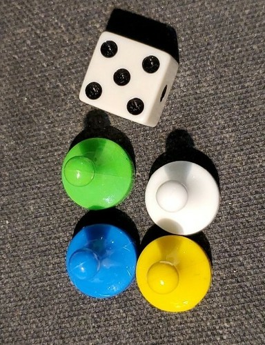 Clue Board Game Character 4 Tokens Replacement Pieces Pawn Movers 1972 ...