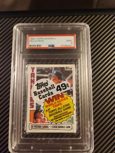 1984 Topps Baseball Cards Cello Pack PSA Mint 9 Mattingly Rookie Year ...