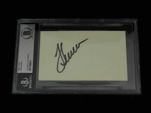 Tom Seaver Signed 3x5 Index Card Beckett Encapsulated Mets MLB HOF | eBay