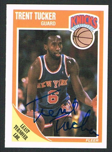 Trent Tucker #105 signed autograph auto 1989-90 Fleer Basketball ...