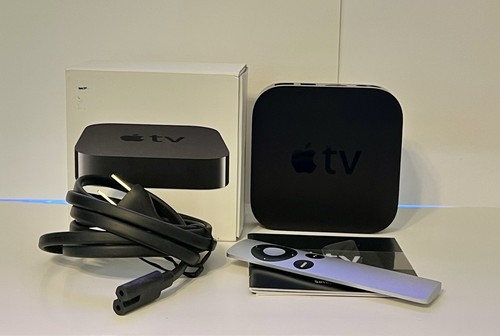 Apple TV Model A1427 (3rd gen.) Media Streamer - Power Cable And Remote ...