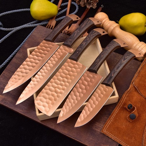 Chef knife, Rose gold chef knife, kitchen knives, gift for him ...