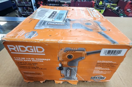 Rigid R24012 5.5 Amp 1-1/2 HP Corded Compact Fixed-Base Router New In ...