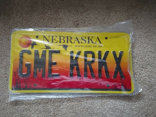 NEBRASKA VINTAGE CUSTOM VANITY LICENSE PLATE PLATE! NEW! GME KRKX | eBay