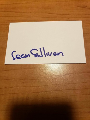 SEAN SULLIVAN - BOXER - AUTOGRAPH SIGNED - INDEX CARD -AUTHENTIC ...