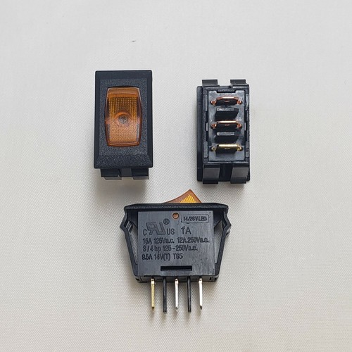 1A-37 SIGMA SWITCHES REPLACEMENT SWITCH SPST AMBER LIGHTED 12V LED ...