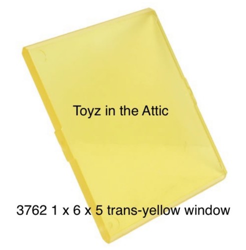 Lego 1x 3762 Trans-Yellow Glass for Window 1 x 6 x 5 6971 Space Nm | eBay