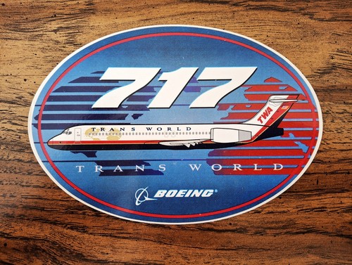 TWA Trans World Airlines Boeing 717 6in x 4in Sticker | eBay