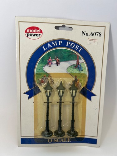 Model Power #6078 O Scale Lamp Posts (3) Working, Wired. | eBay