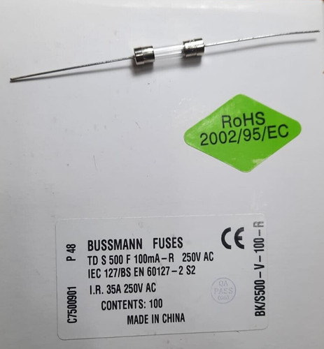 100mA F100mA 250v Fast Blow 5mm x 20mm Glass Fuse Quick Blow AXIAL FUSE ...