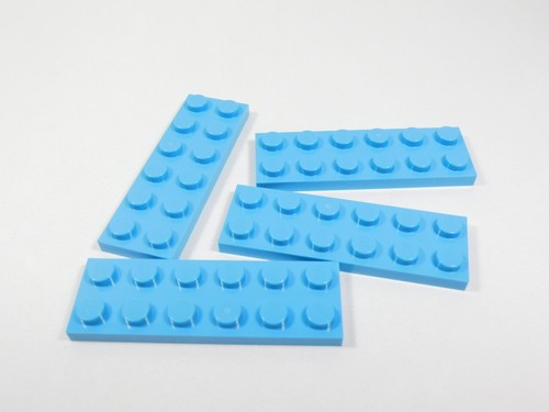 LEGO Lot of 4 Medium Azure Blue 2x6 Plates Q7 | eBay