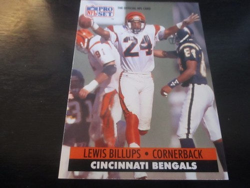 lewis billups (cincinnati bengals - cb) 1991 pro set CARD #109 mint ...