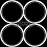 Set of 4 17" CHROME WHEEL TRIM RINGS Beauty Rims Ring Glamour Band fit ...