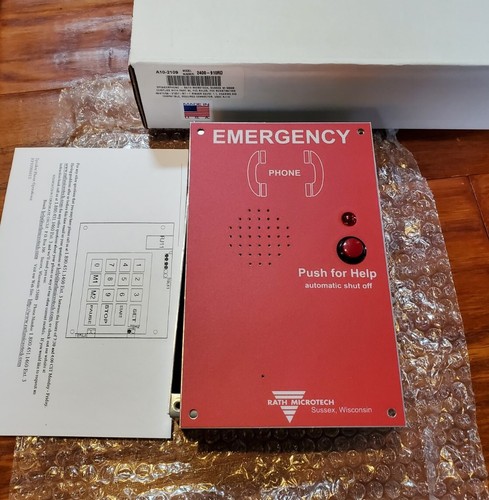 Rath Microtech 2400-910RD Emergency Phone Speakerphone Red Call Box A10 ...