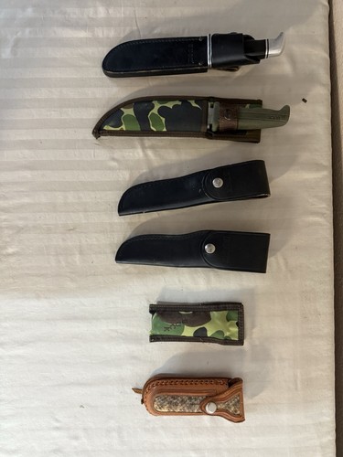 Lot of 6 Buck Knives-Used-Models 103, 119, 118, 619, 422, and 110. With ...