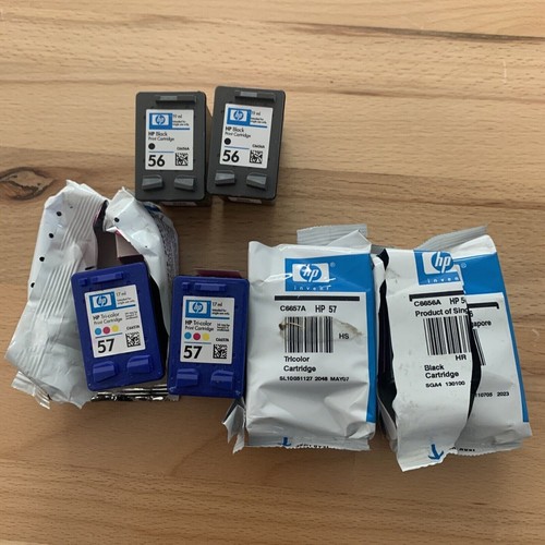 6x New Genuine HP 56 Black 57 Tricolor Ink Cartridges, DeskJet 9650 | eBay