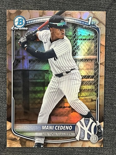 2025 Mani Cedeno Bowman Chrome Snack Pack Peanuts Refractor SSP New ...