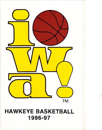 1996-97 UNIVERSITY OF IOWA HAWKEYES BASKETBALL POCKET SCHEDULE | eBay
