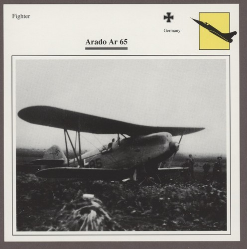 Arado Ar 65 Warplanes Military Air Edito Service Card Germany | eBay