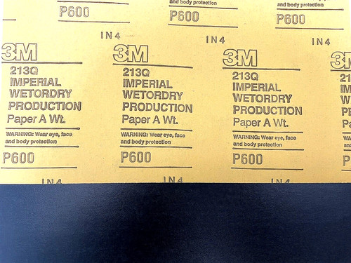 30 open/box 3M P600 Grit 213Q 9" x 11" Imperial Wet or Dry Sandpaper ...
