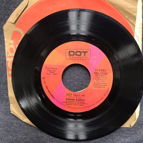 Country 45 Donna Fargo - Just Call Me / Little Girl Gone - Dot Records ...
