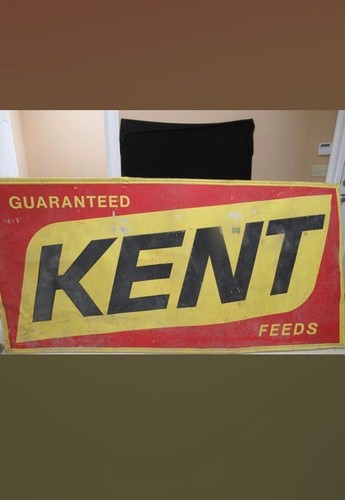 Vintage 94" x 47" Kent Feeds Farm Metal Sign GAS OIL SODA COLA SEED | eBay