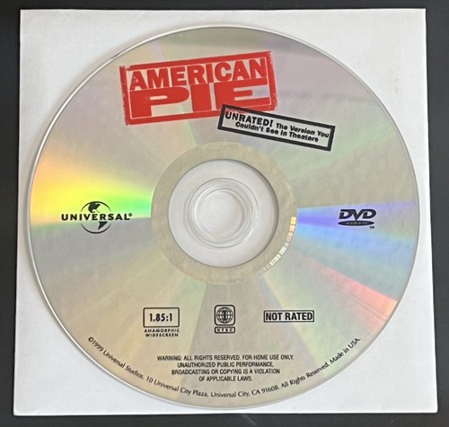 📀NEW AMERICAN PIE (UNRATED) (1999) - DVD disc only in white paper ...