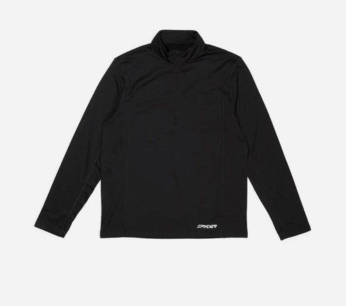 NEW Spyder Men’s Base Layer 1/2 Zip Large Black MSRP $49 | eBay