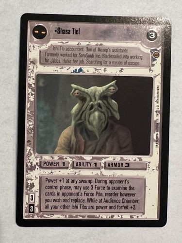 Star Wars CCG - Jabba's Palace - Shasa Tiel - LS Rare NM Condition | eBay