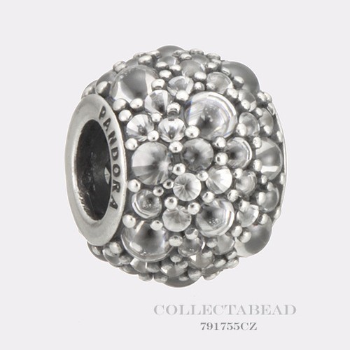 Authentic Pandora Sterling Silver Shimmering Droplets Clear CZ Bead ...