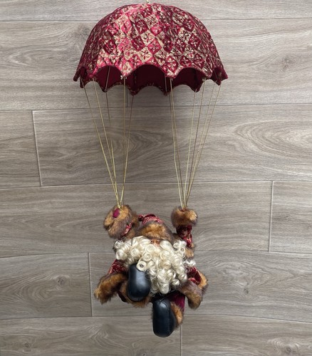 Vintage Christmas Hanging Parachuting Santa Claus Decoration Approx 3 ...
